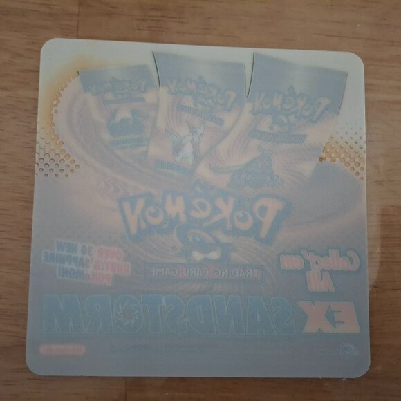 Pokemon | Toys | Very Rare Ex Tcg Sandstorm Pokemon Window Cling Promo ...
